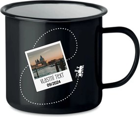 Personalizovaný retro plecháček s fotkou a cestovatelským motivem