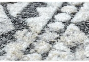 koberec Strukturální SOLE D3732 Aztécký, diamanty ploché tkaní šedá velikost 140x190 cm | krásné koberce cz
