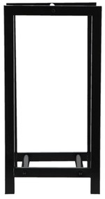 Kovový stojan na dřevo Rectangle, 30x60 cm, černá