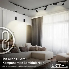 Lištové LED svítidlo BRILONER Luxtrail 48V závěsné svítidlo nastavitelná výška černá 8032015