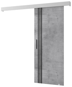 Posuvné dveře 90 cm Sharlene VI (beton + bílá matná + černá). 1043830