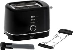 Adler AD 3224b černá / Topinkovač / 720W / 2 toasty / 7 stupňů opečení
