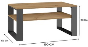 Konferenční stolek MODERN 1P dub artisan/antracit