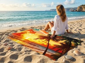 Rychleschnoucí XXL plážová osuška AURORIA barevná 150 x 210 cm, 100% mikrovlákno