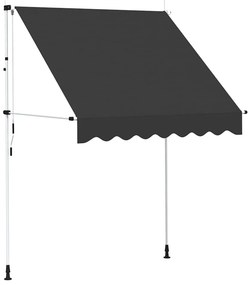 Ručně zatahovací markýza 200 cm antracitová 143688