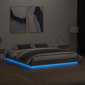 Rám postele s LED osvětlením šedý sonoma 180 x 200 cm 3209777