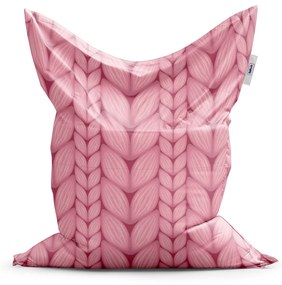 Sablio Sedací vak Classic Růžové pletení - 200x140 cm