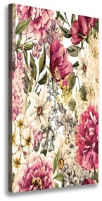 Wallmuralia Vertikální Foto obraz na plátně Květinový vzor 50x100