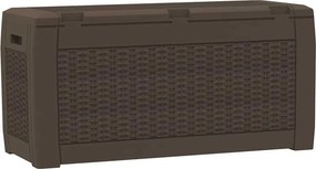 Zahradní úložný box hnědý 119 x 48 x 60 cm polypropylen 152196