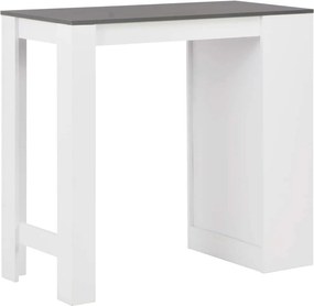 280216  Bar Table with Shelf White 110x50x103 cm 280216