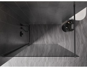 Mexen, Mexen Kioto-X sprchová stěna 80 x 200 cm, grafit 10 mm, pistolový kov - 800-080-101-95-40-X