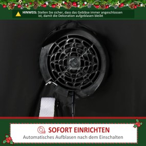 Nafukovací vánoční dekorace Santa Claus 2,4 m