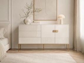 Komoda Stilig ST102A 160 cm bílá/zlatá