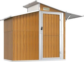 Zahradní kůlna hnědá 270 x 130 x 208,5 cm pozinkovaná ocel 316245