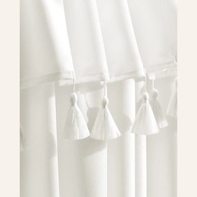 Bílý závěs ASTORIA se střapci na průchodky 140 x 250 cm