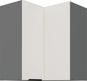 ARIA aw | horní kuchyňská skříňka 60x60 GN-72 2F (90°) rohová s policemi | 60x60 cm | antracit/bílá