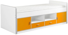 OnaDnes -20% Oranžová postel se zásuvkami Vipack Bonny 90 x 200 cm