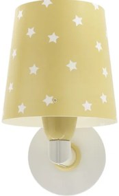 Dalber 82219A - Dětské nástěnné svítidlo STAR LIGHT 1xE27/60W/230V žlutá