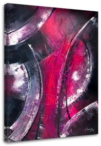 Obraz na plátně Moderní abstraktní fialová - 70x100 cm
