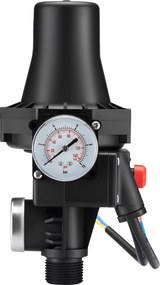 Tlakový spínač pro domácí vodárnu Wiltec SKD-3 – 230 V, 10 bar, černá (51245)