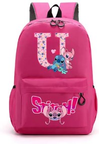 Školní batoh s motivem "Lilo & Stitch" a písmenkem ABECEDY (vel. L - 45x30x13 cm) Písmenko: U