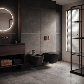 Erga Mery, závěsný bidet 520x360x300 mm, černá matná, ERG-V03-MERY-BD-BK