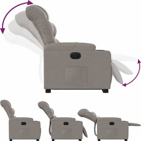 Elektrické zvedací polohovací křeslo taupe textil 3206670