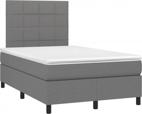 Box spring postel s matrací tmavě šedá 120x200 cm textil 3141762