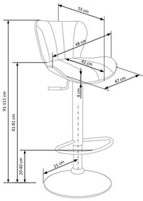 Barová židle Lily, černá