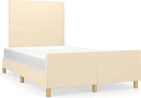 Rám postele bez matrací krémově 120x190 cm textil 3270504