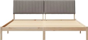 Rám postele s čelo Hnědá 200 x 200 cm Masivní borové dřevo 3394401