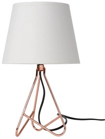 LUCIDE Stolní lampička Gitta Copper, průměr 17cm