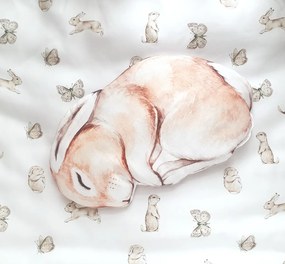Babysteps Roztomilý dětský dekorační polštářek KRÁLÍČEK Zvolte rozměr: Klasický 35 x 21 cm