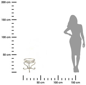 STOJAN NA KVĚTINÁČ GREGG 28X33 CM ZLATÁ