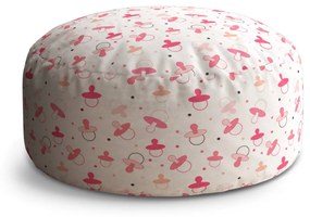 Sablio Taburet Circle Růžové dudlíky: 40x50 cm