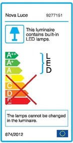 NV 9277151 Venkovní sloupkové svítidlo AGOSTO černý hliník a akrylový difuzor LED 6W 3000K 100-240V 120st. IP54 - NOVA LUCE