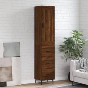 Skříň highboard hnědý dub 34,5 x 34 x 180 cm kompozitní dřevo,  3200216