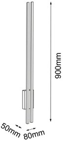 Amplex 8243 - LED Nástěnné svítidlo EBORA 2xLED/3,8W/230V