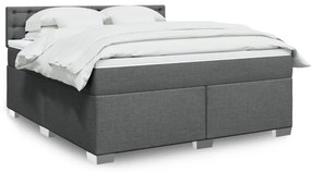 Box spring postel s matrací tmavě šedá 180x200 cm textil 3285982