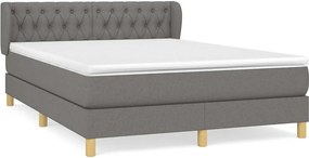 Box spring postel s matrací tmavě šedý 140 x 190 cm textil 3127038