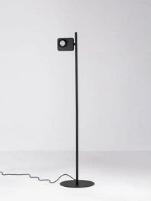 Černá hliníková LED stojací lampa s ohybatelnou konstrukcí/stmívatelná (výška 131 cm) Kedros – Nova Luce