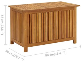 vidaXL Marketos Zahradní úložný box 90 x 50 x 58 cm masivní akáciové dřevo