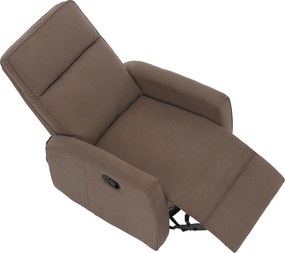 Relaxační otočné křeslo, šedohnědá Taupe, MEKENZI