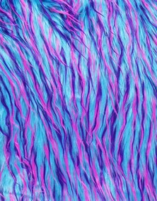 Sedací pytel Shaggy Multicolor pink-violet-blue