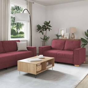 2dílná sedací souprava s poduškami vínová textil 3324694