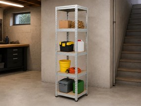 Regál 183x40x40 cm zinkovaný 5-policový, nosnost 100 kg, RIVET