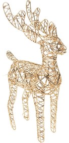 Vánoční svítící sob Champagne, 37 x 24 cm, 30 micro LED, na baterie, 24 cm