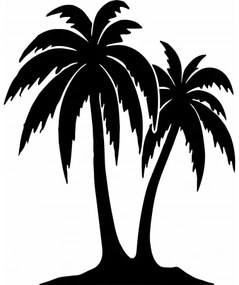 Vyřezávaný obraz na stěnu palmy - TROPICAL | SENTOP PR0428 plywood