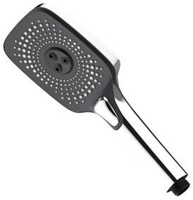 Mereo Mereo, Termostatická nástěnná sprchová baterie s hadicí, ruční a talířovou hranatou sprchou 300x190mm, CB60104TSG