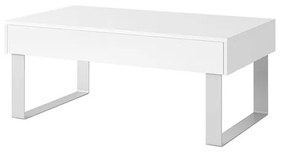 Konferenční stolek Bralani BR12, Barva: bílá / bílá lesk